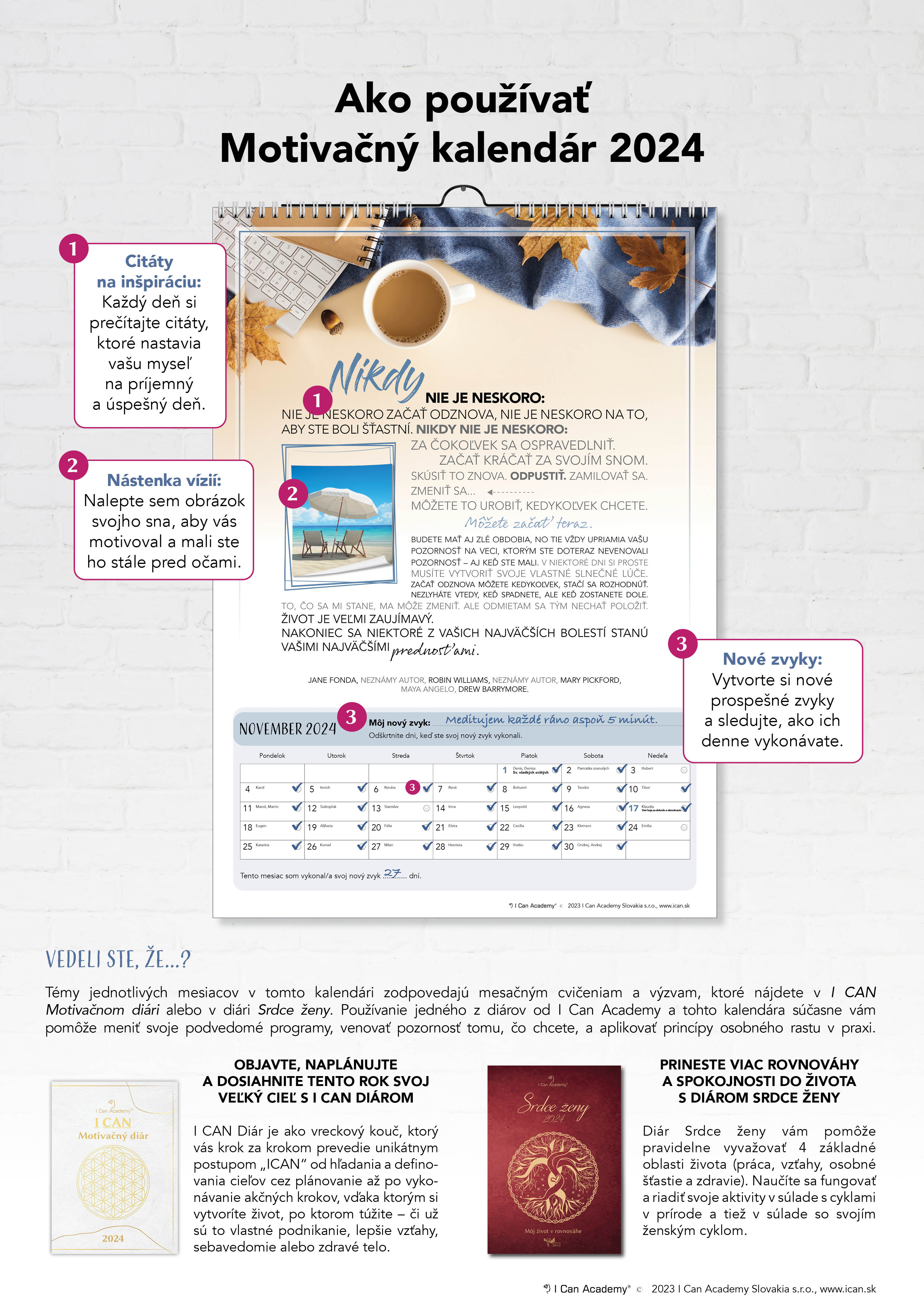 Motivačný kalendár od I Can Academy 2024 | Doplnky z Panta Rhei
