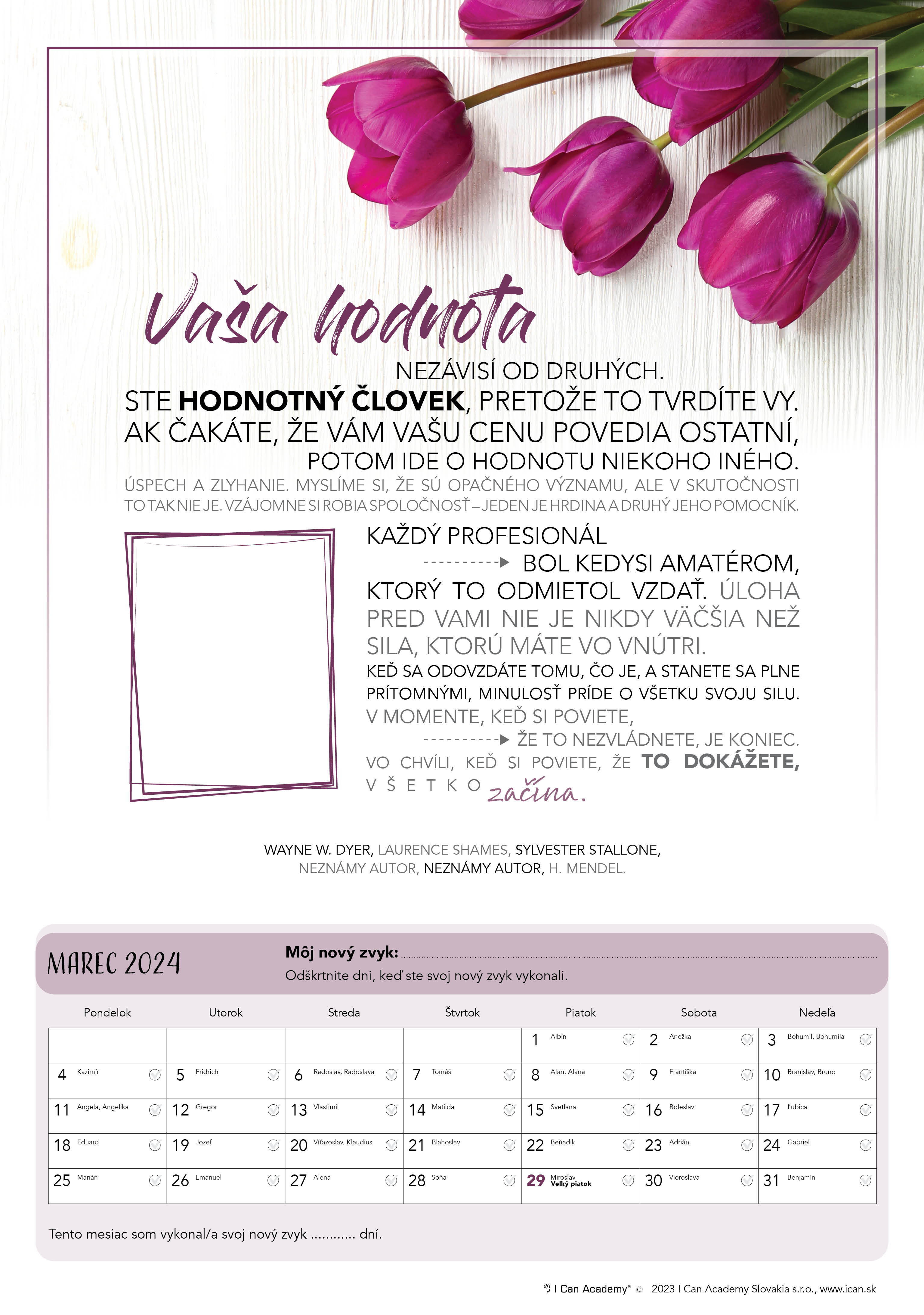 Motivačný kalendár od I Can Academy 2024 | Doplnky z Panta Rhei