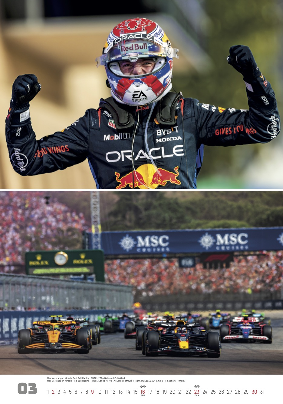 Nástenný kalendár F1 2025: Kráľovná motoršportu (Martin Trenkler ...