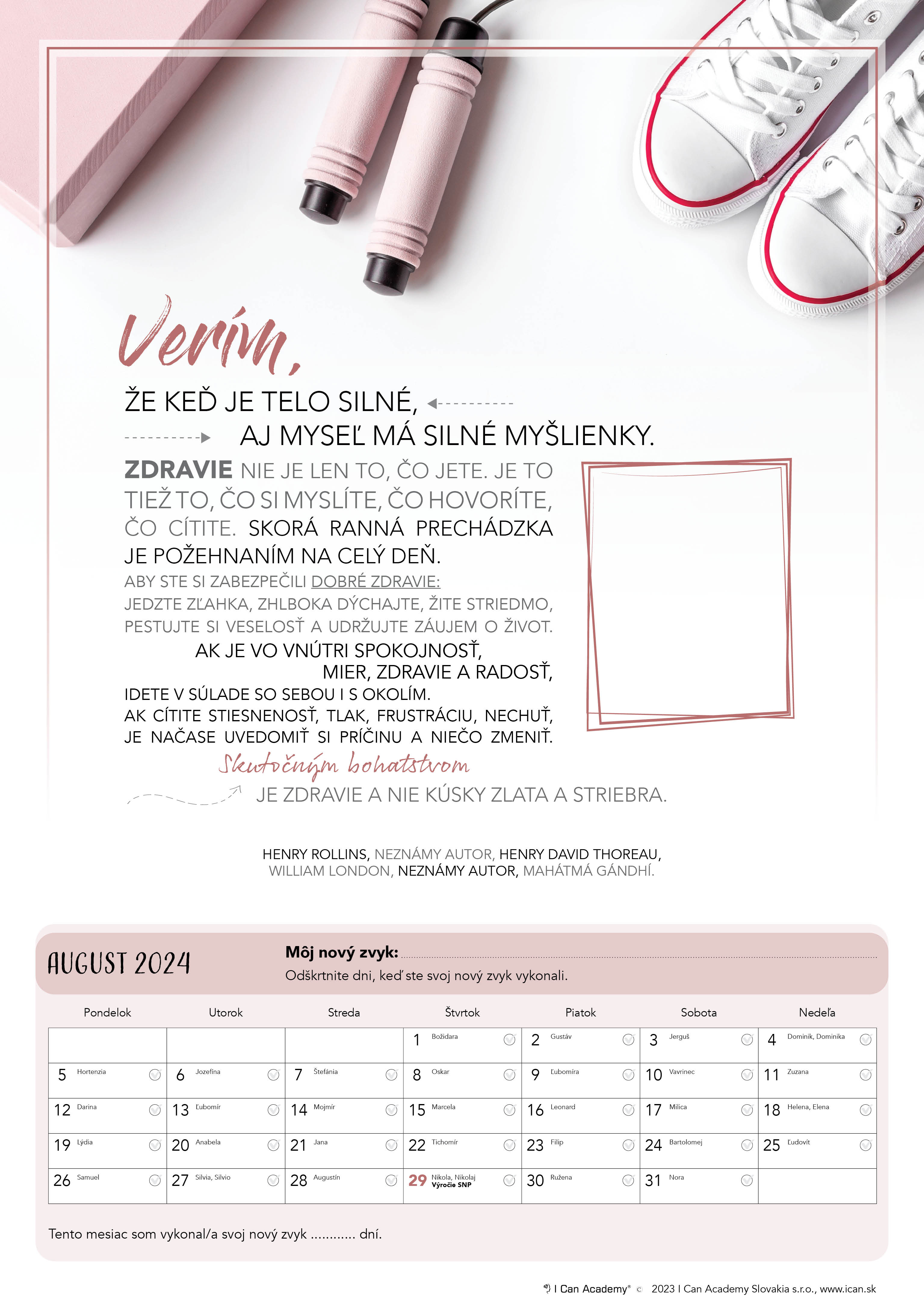 Motivačný kalendár od I Can Academy 2024 | Doplnky z Panta Rhei