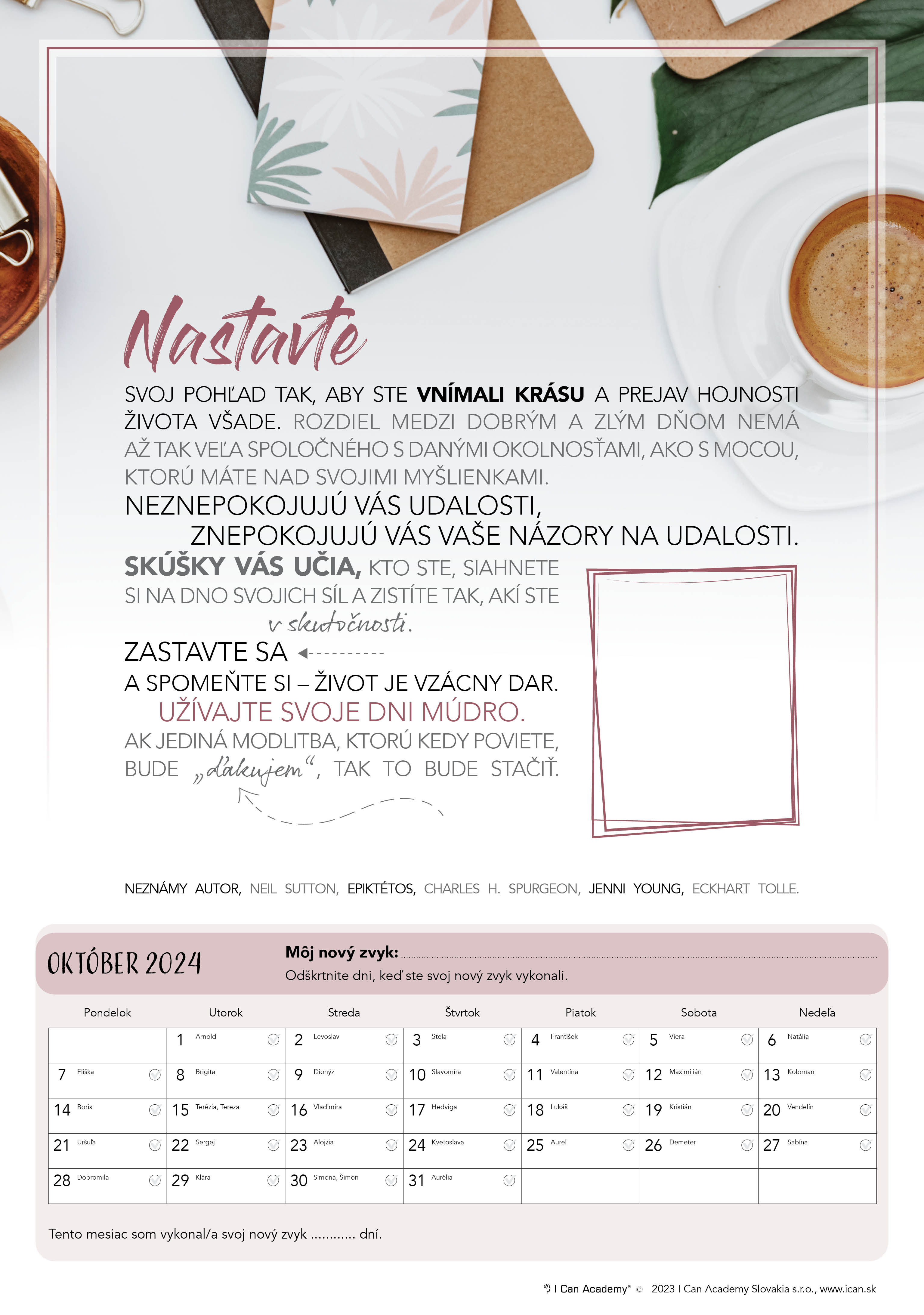 Motivačný kalendár od I Can Academy 2024 | Doplnky z Panta Rhei