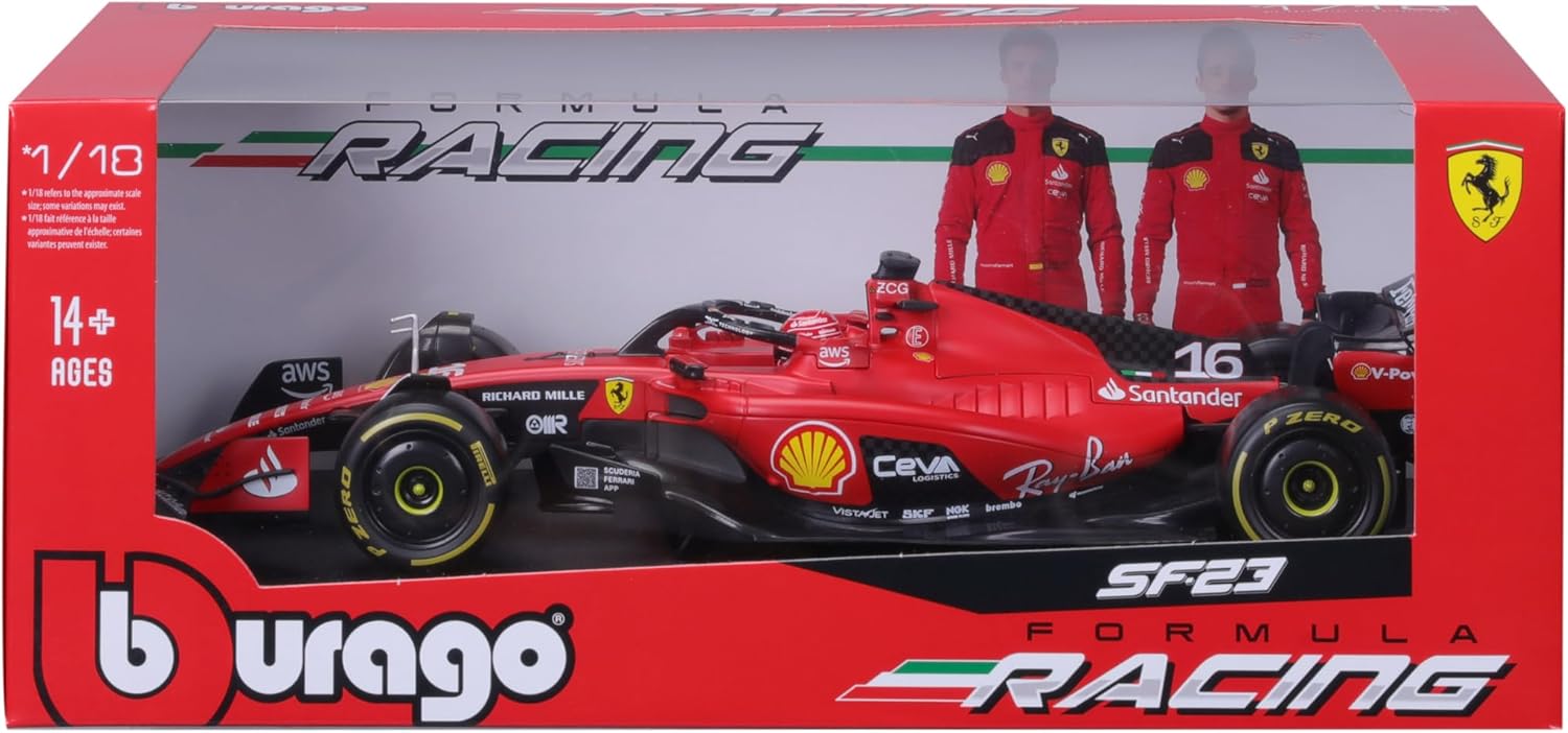 Bburago 1:18 Formula F1 Ferrari Scuderia SF-23(2023) nr.16 Charles ...