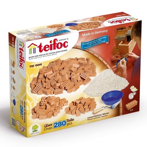 TEIFOC Veľká sada tehličiek a cementu (Teifoc) | Hračka z Panta Rhei