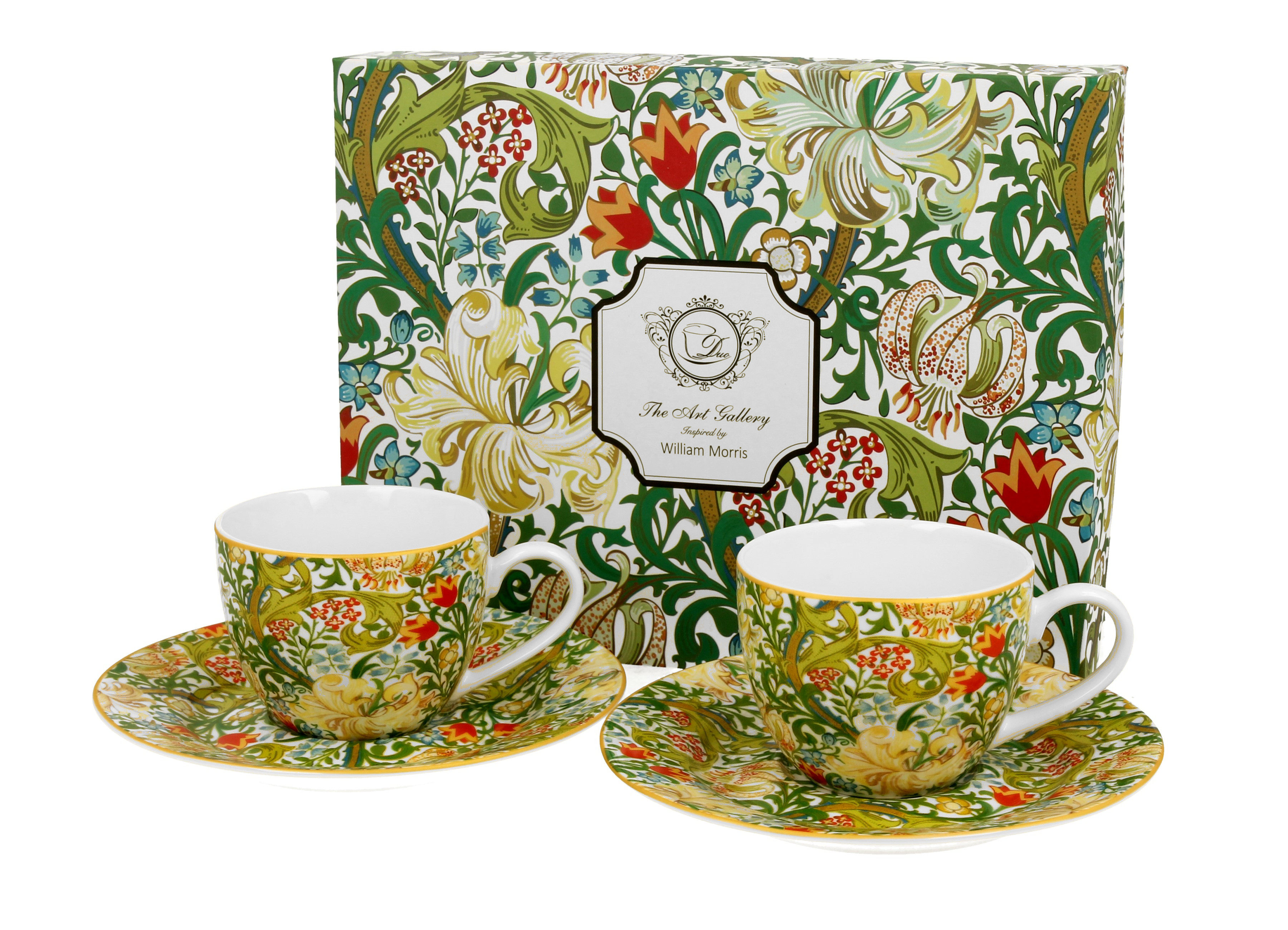 Sada dvoch espresso šálok s podšálkou William Morris - Golden Lilly 90 ...