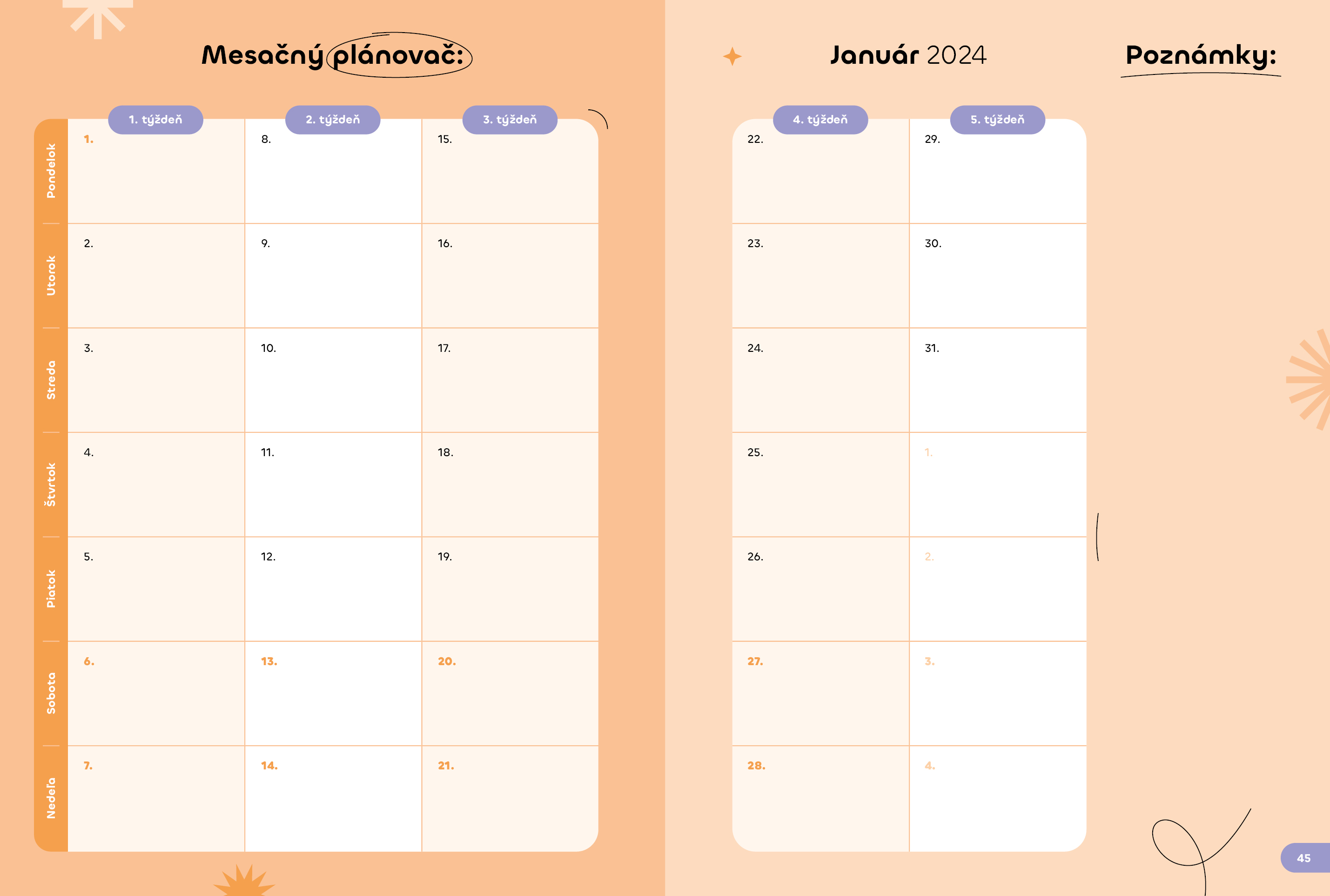 Fitness diár 2024 | Doplnky z Panta Rhei