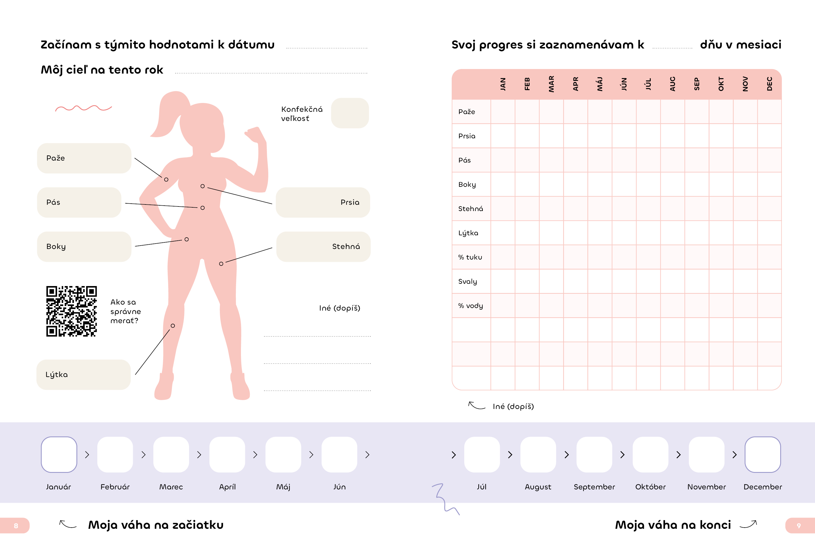 Fitness Diár 2026 | Doplnky z Panta Rhei